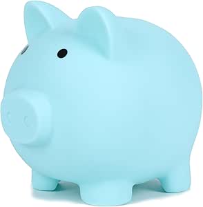 Amazon.com : H&W Piggy Bank, Plastic Coin Bank, Unbreakable Money Banks ...