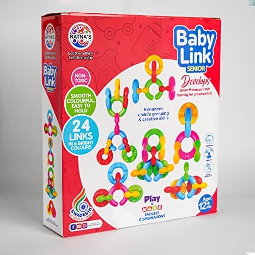 Ratna's Baby Link Senior | Interlocking Educational Blocks for Kids 12 ...