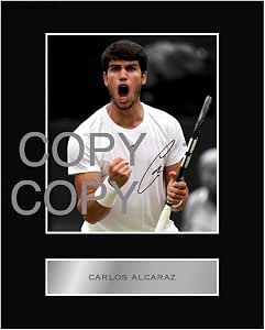 Amazon.com: Digitally Signed Carlos Alcaraz Mounted Photo Display #1 ...