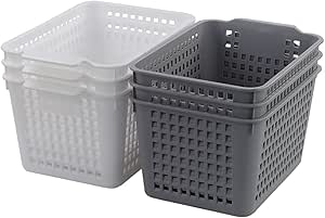 Amazon.com: Rinboat Deep Plastic Storage Basket, 6 Packs : Home & Kitchen