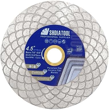 SHDIATOOL Diamond Saw Blade 4-1/2-Inch,Tile Cutting Disc,Cut-Off Wheel Grinding Cutter for ...