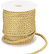 Amazon.com: PH PandaHall 5mm 18 Yards Twisted Gold Rope Nylon Cord Trim ...