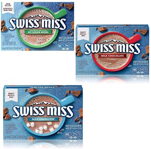 Amazon.com : Swiss Miss Milk Chocolate Flavor No Sugar Added Hot Cocoa ...
