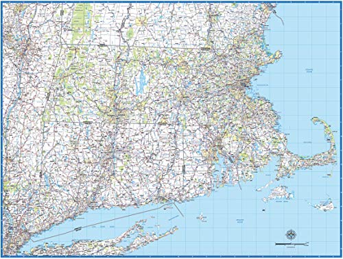 Southern New England Laminated Wall Map - Import It All