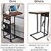 Amazon.com: YILFANA C Shaped End Table with Charging Station, C Shaped ...