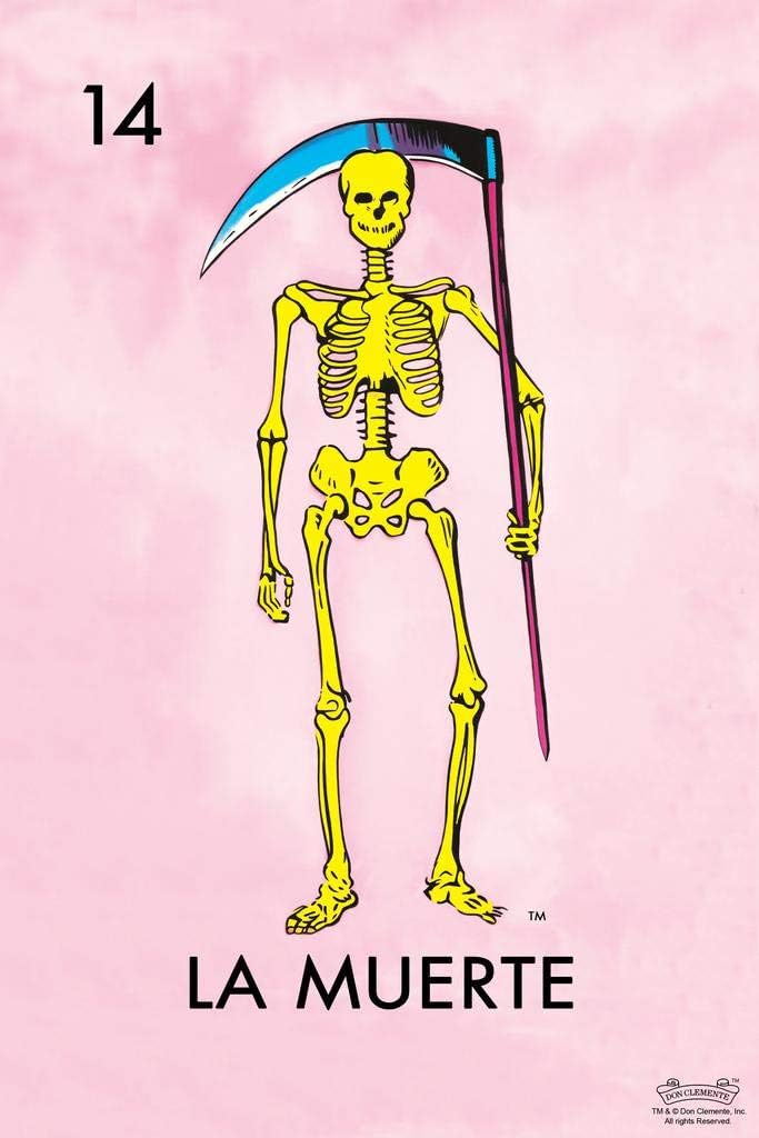 14 La Muerte Death Loteria Card Mexican Bingo Lottery Cool Huge Large ...