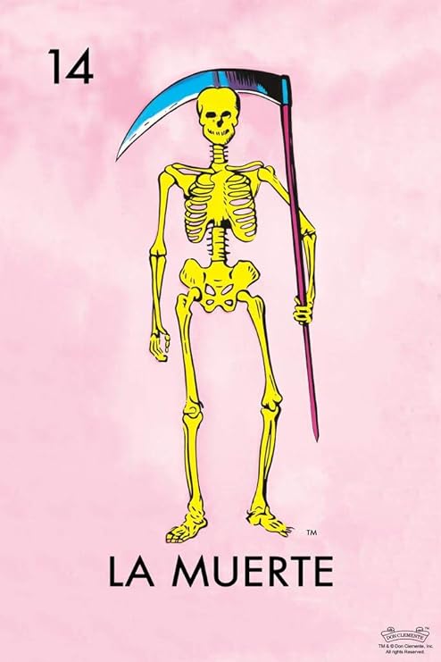 Poster, Motiv 14 La Muerte Death Loteria, 30,5 x 45,7 cm 12x18 inches ...