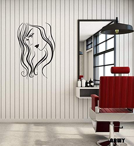 Buy ARWY® Salon Wall Sticker Vinyl Decal Wall Sticker Long Curly Hair ...