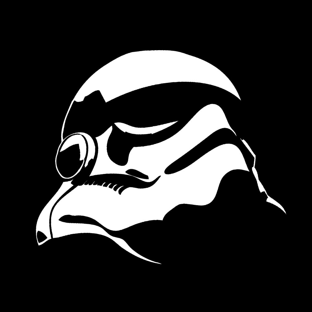Amazon.com - Stormtrooper Helmet Silhouette 6" Vinyl Sticker Car Decal ...