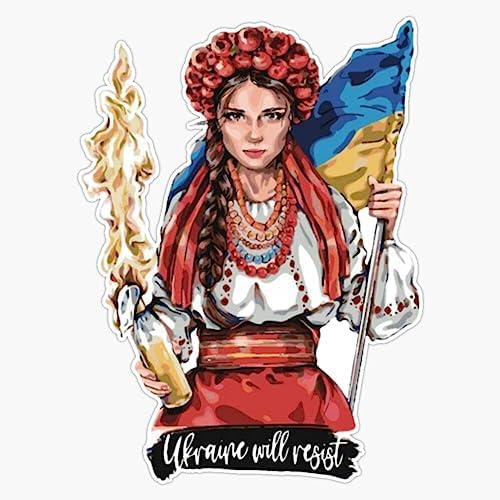 Amazon.com - Stylized Ukrainian Tryzub Pinstripes Bumper Sticker Vinyl ...