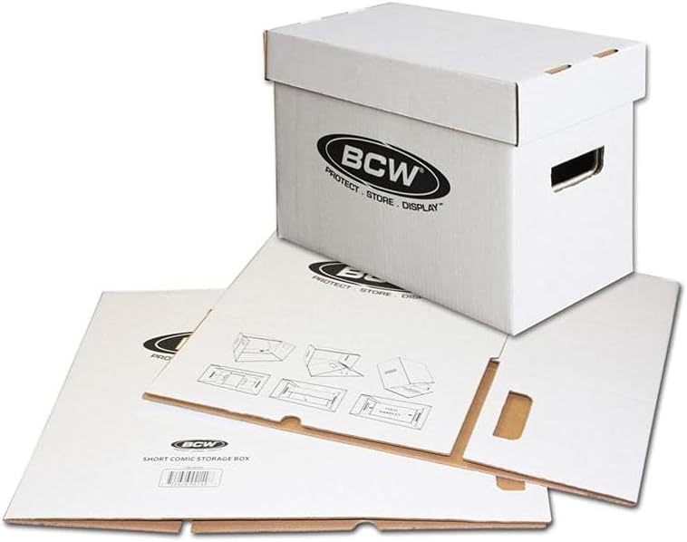 BCW Short Comic Storage Box - 3 ct | White Corrugated Paper, 200 lb ...