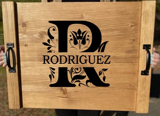 Amazon.com: Noodle Board Decal | Wreath Monogram Decal | Last Name ...