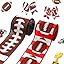 Amazon.com: Threetols 2 Rolls 10 Yards Football Wired Edge Ribbons, 2 ...