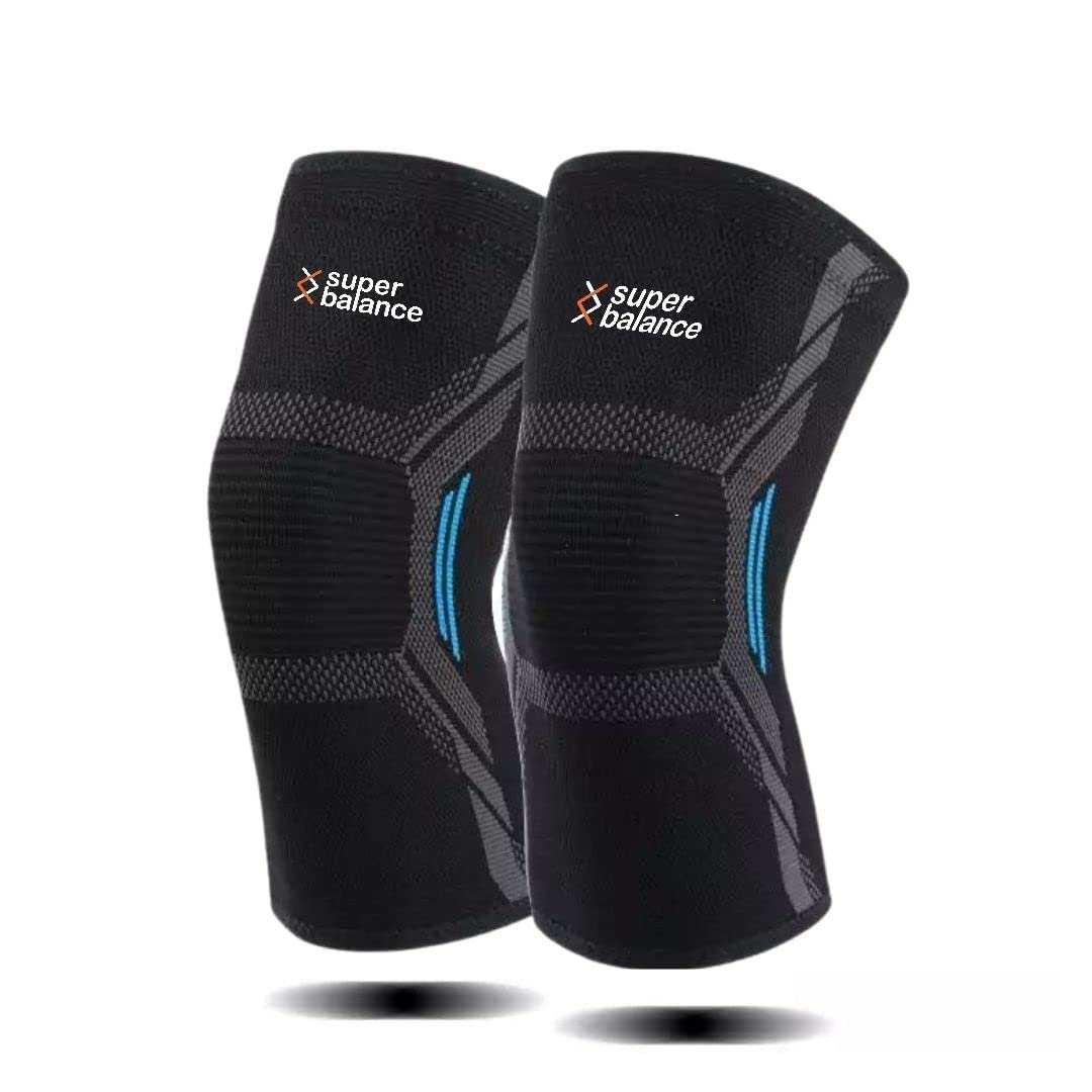 Buy Super Balance Knee Sleeves | Knee Compression | For Fitness,Running ...