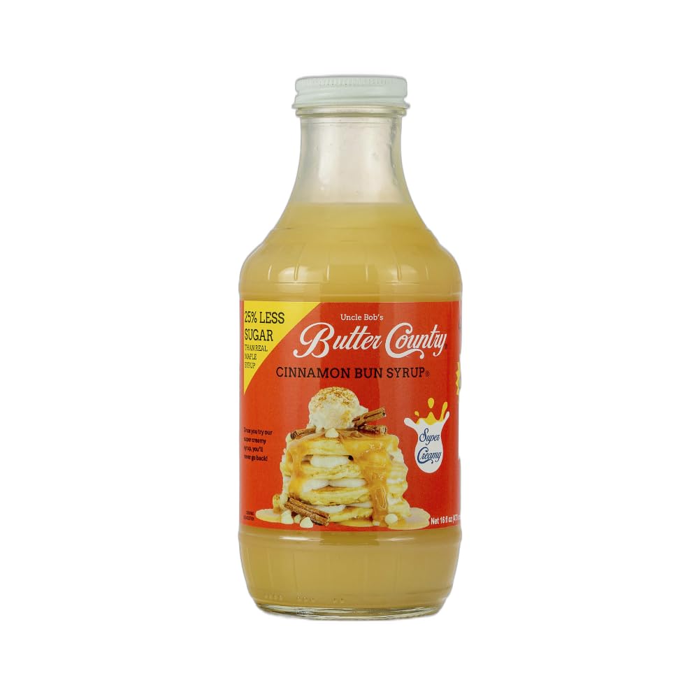 Amazon.com : Butter Country Cinnamon Bun Syrup – Rich, Creamy, Perfect ...