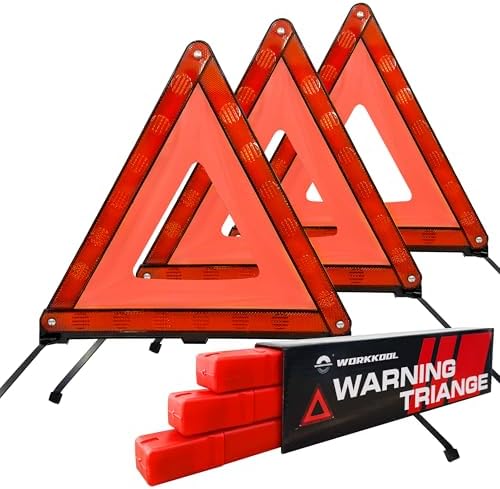 Amazon.com: WORKKOOL Safety Triangles for Emergency Use, Road Side ...