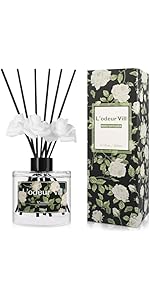 Amazon.com: L'odeur Vill Reed Diffuser Set, 6.7 oz(200ml) Gardenia ...
