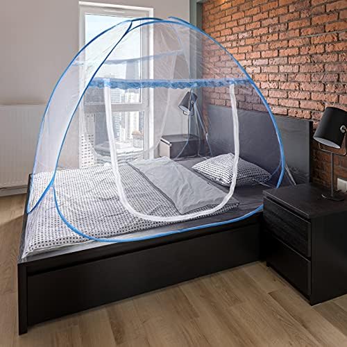 Amazon.com : QCM Pop-Up Mosquito Net Tent Canopy for Beds, Self ...