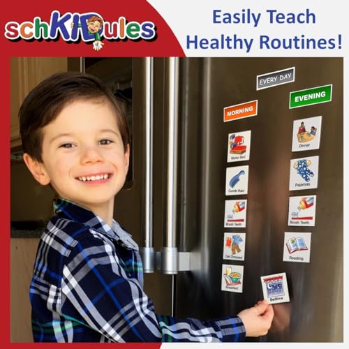 153 pc Daily Visual Schedule Magnets for Kids-Create Healthy Routines ...