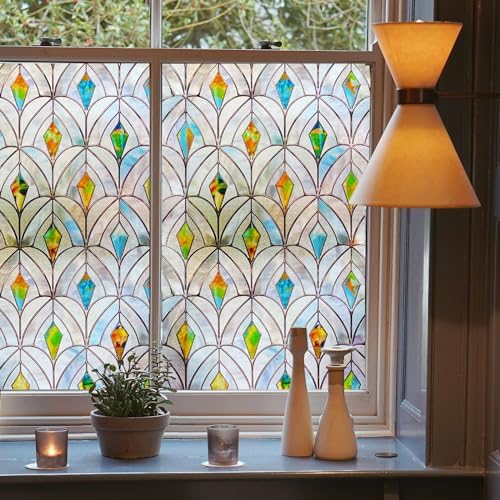 Amazon.com: DKTIE Light Luxury 3D Stained Glass Window Film with ...