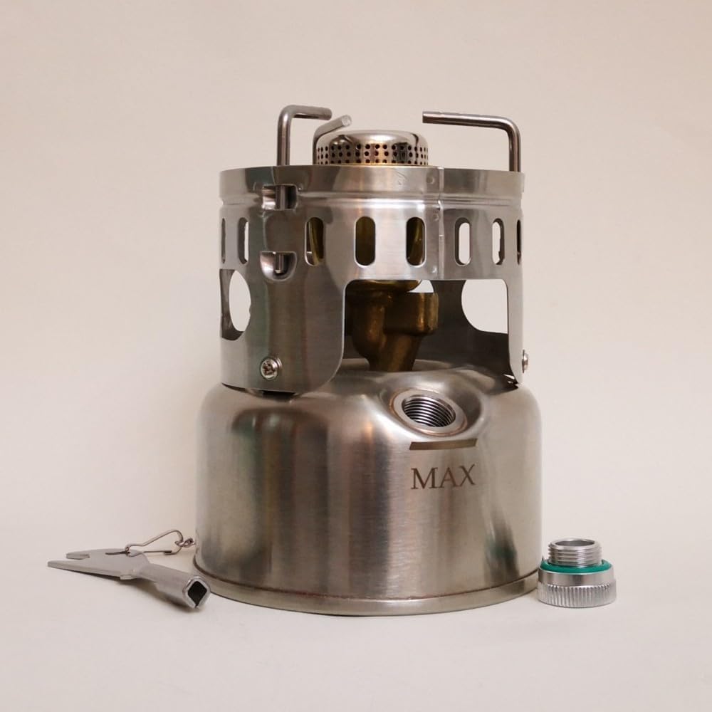 Amazon | IWALKER G43S ガソリンストーブ 液燃ストーブサイレントバーナーです + ステンレス鋼調理鍋 クッキングセット ...