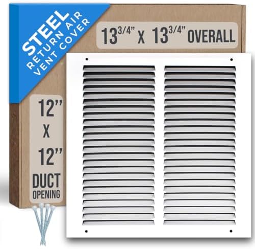 ECOPRO VENT 12" x 12'' Inch White Square Vent Grille with Protective ...