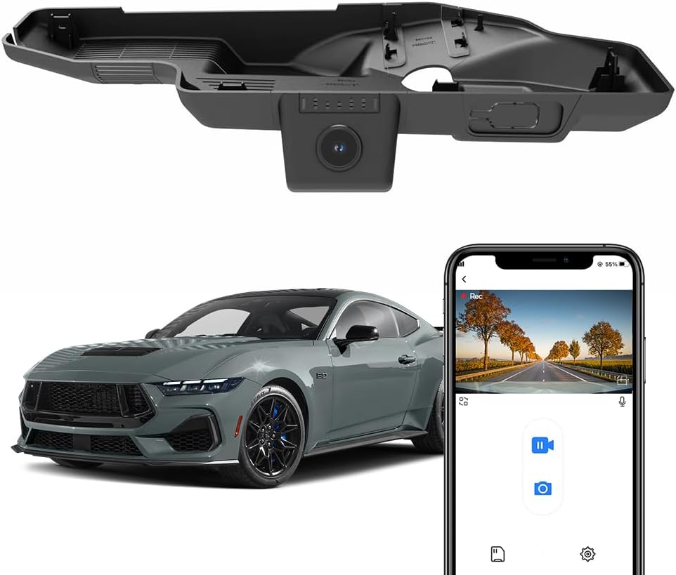 Amazon.com: Fitcamx 4K Dash Cam Compatible with Ford Mustang 2024 2025 ...