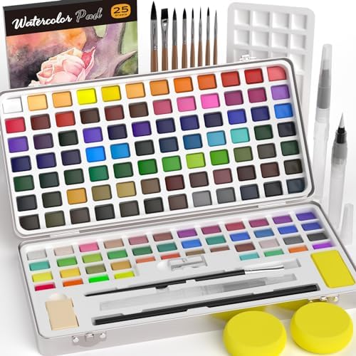 Amazon.com: Grabie Watercolor Paint Set, Watercolor Paints, 168 Colors ...