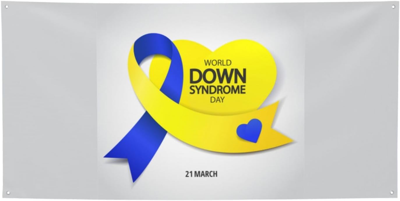 Amazon.com: World Down Syndrome Awareness Day Banner Backdrop Flag ...