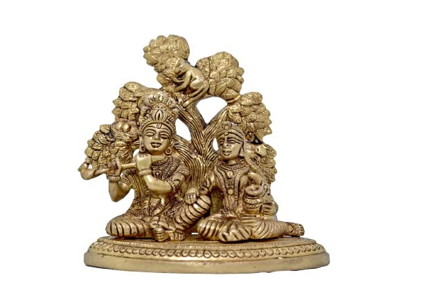 Buy Hayat Brass Lord Radha Krishna Idol Murti with Love Couple Statue ...