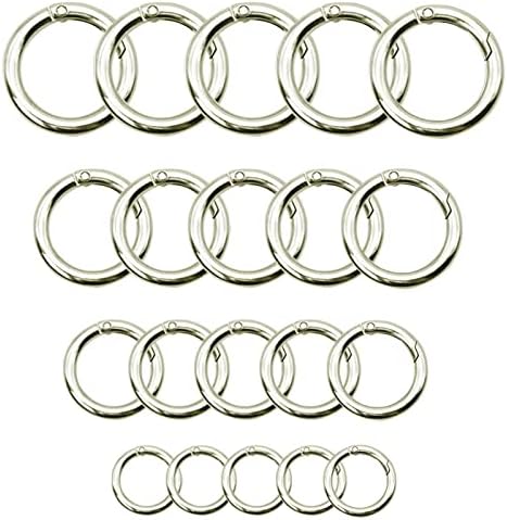 Amazon.com: 16 Pcs Spring O Ring Clip Silver Round Snap Clip Heavy Duty ...