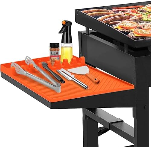 Amazon.com: 3 in 1 Grill Side Shelf Mat, Large Grill Tool Mat, Heat ...