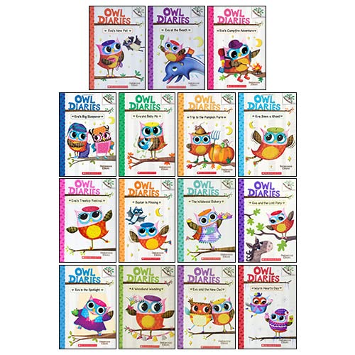 Owl Diaries Series Collection 15 Books Set By Rebecca Elliott (Eva's ...