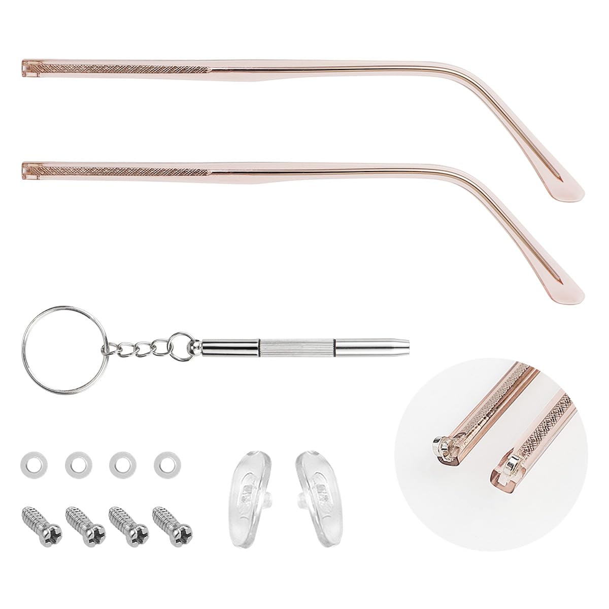 Amazon.com: 1 Pair Glasses Replacement Temple, Eyeglass Replacement Arm ...