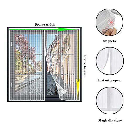 Magnetic Window Fly Screen Net,150x200cm Mosquito Magnetic Window ...