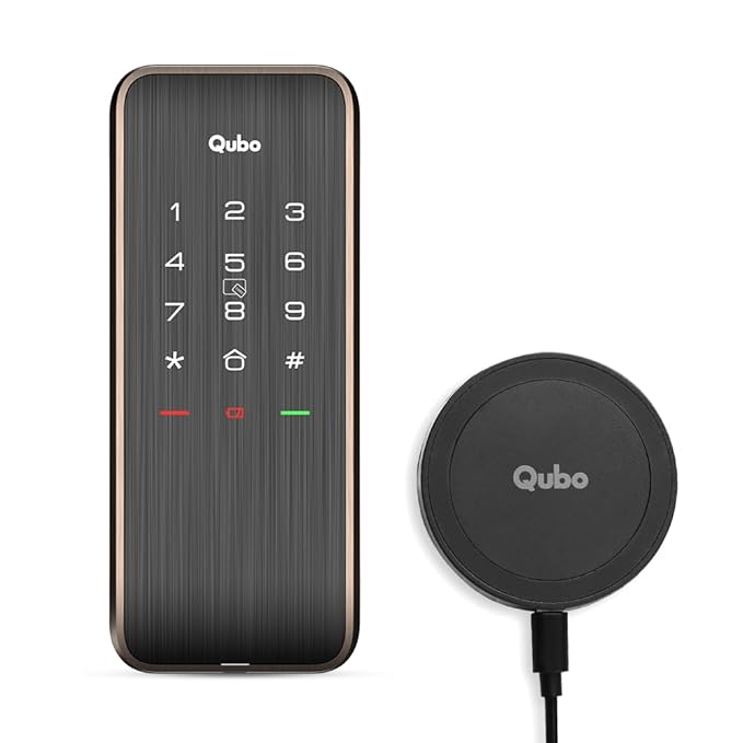 QUBO Smart Rim Lock Ultra from Hero Group | 3-Way Access - Pincode ...
