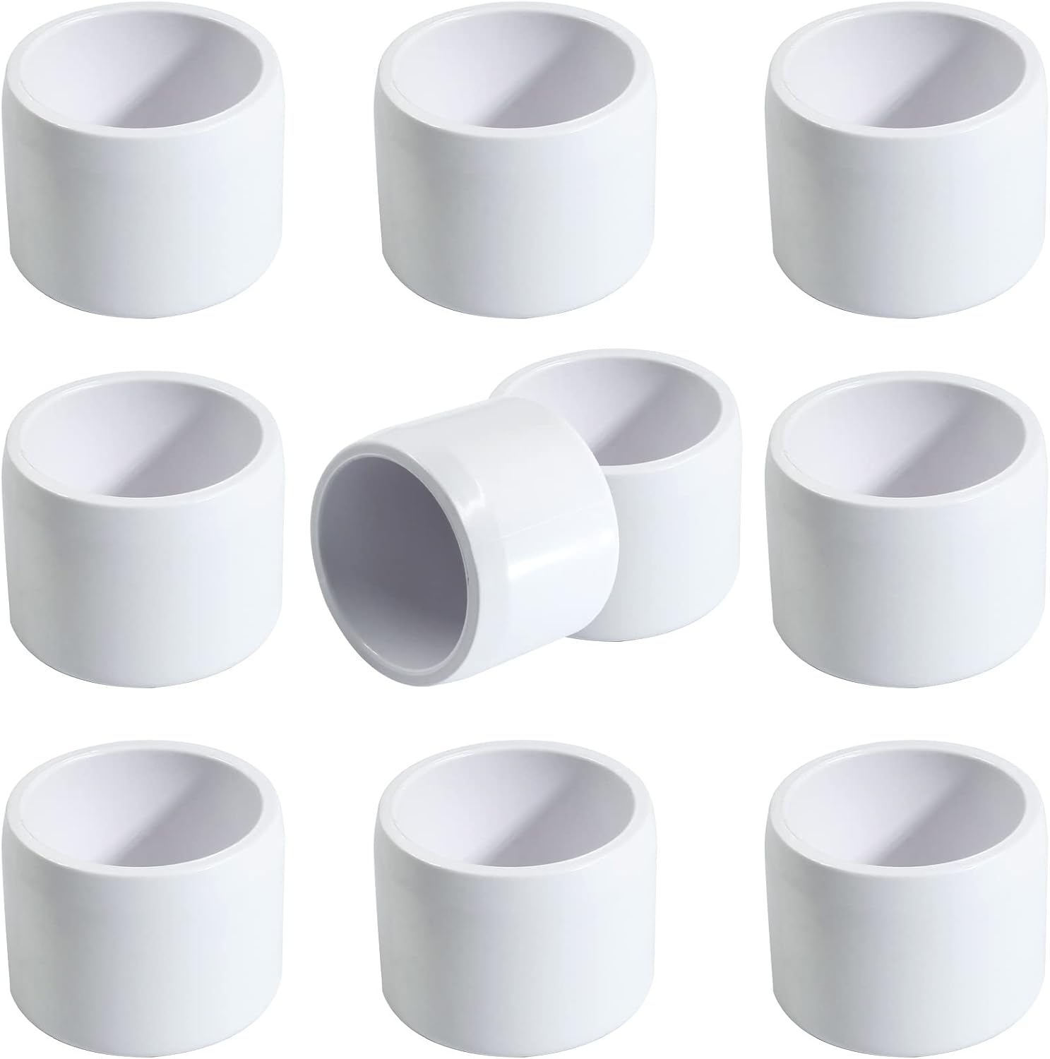 Amazon.com: Bivethoi 10 Pcs PVC Pipe End Cap Plug 3/4", White Plug ...