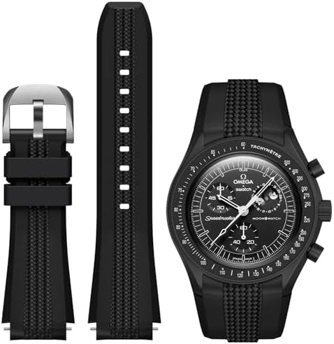 REBANDACE Strap for Omega x Swatch MoonSwatch Watch 20mm,No Gap Hollow ...