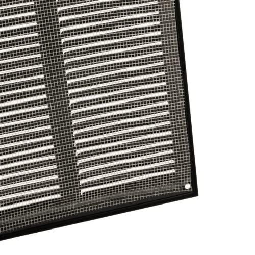 500x400mm (20×16″) Black Ventilation Grille Insect Protection Exhaust ...