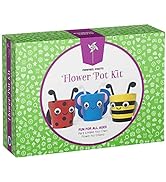 Amazon.com: Flower Pot Kit - All Inclusive kit 3 Planters, 8 Paints, 2 ...