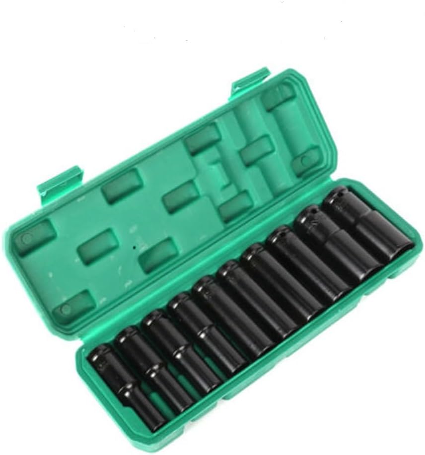 10Pcs Impact Deep Socket Set, 10-24mm Impact Socket Set with Plastic ...