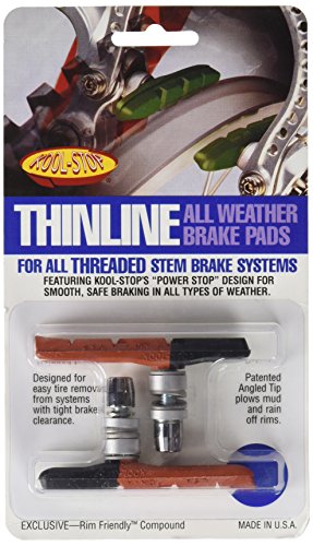Snapklik.com : Kool Stop Thinline Dual Compound Threaded Brake Shoes