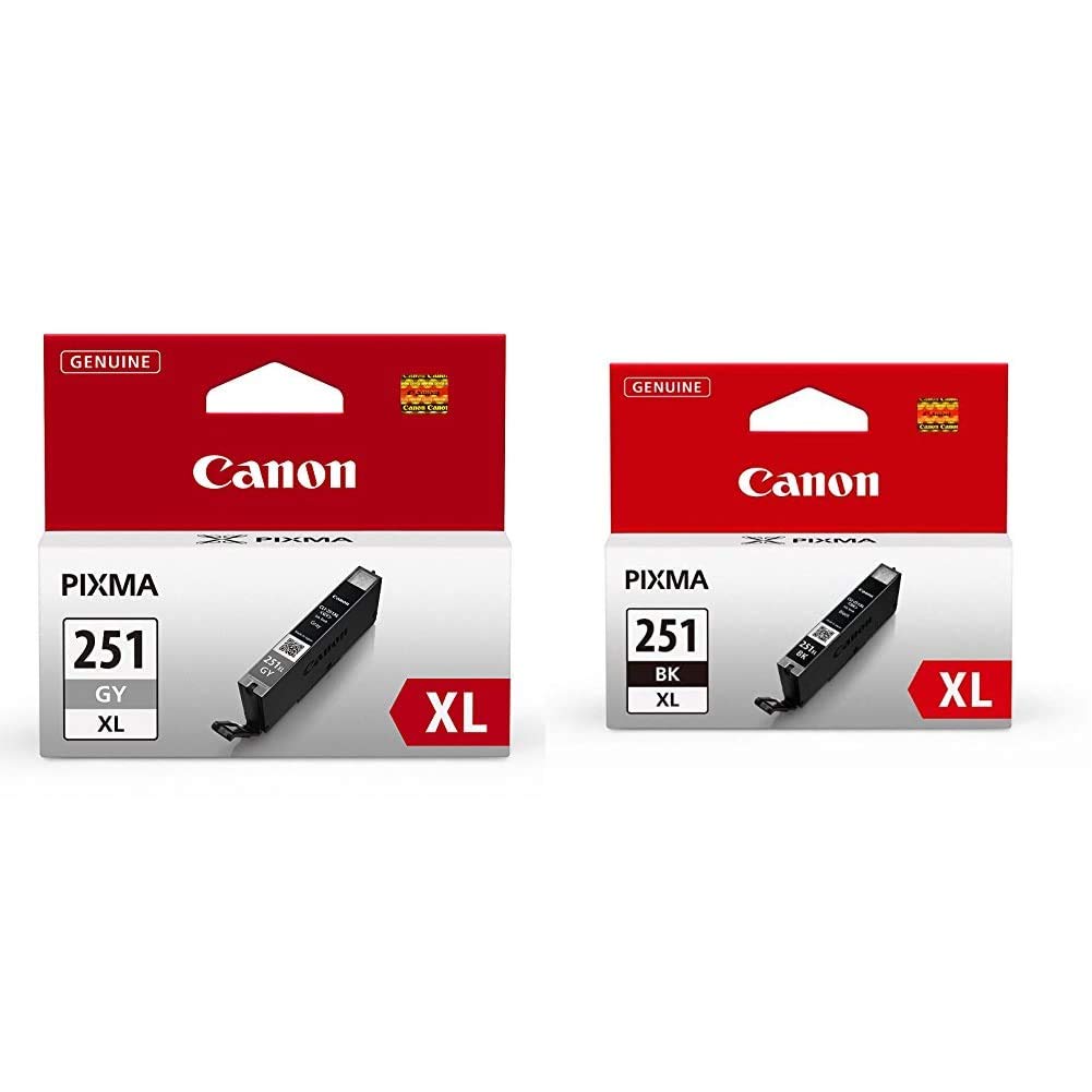 Amazon.com: Canon CLI-251XL Gray & BK Compatible Ink Cartridges ...