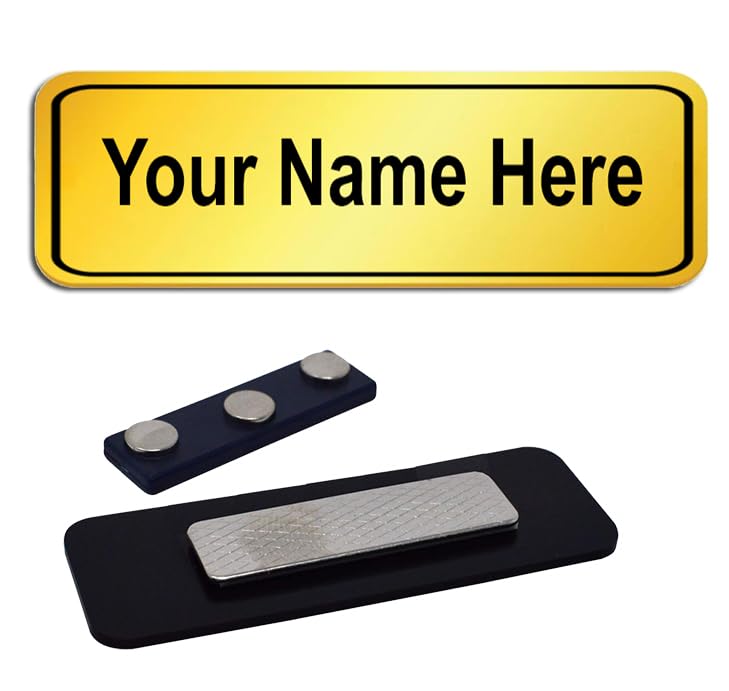 KlowAge 6 Pics Custom Engraved Magnetic Name Tag Badges– Personalized ...