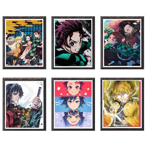 Tanjirou Giyuu Inosuke Zenitsu Demon Slayer Group Fabric Manga Anime ...