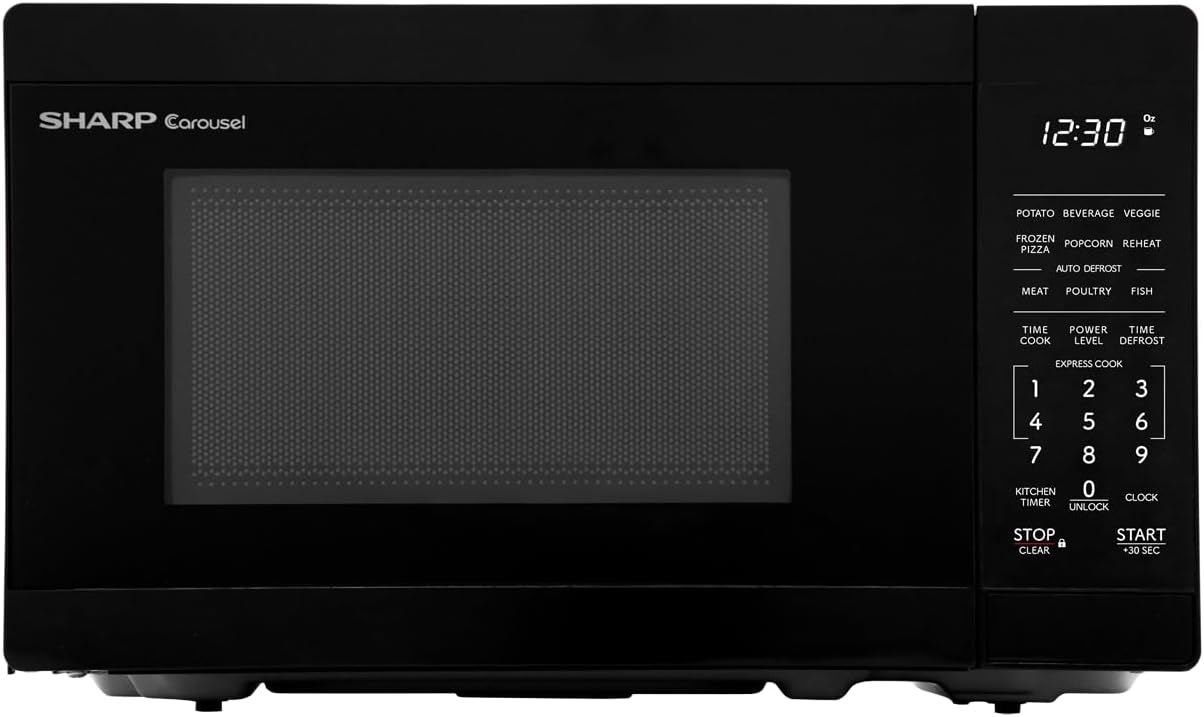 Amazon.com: SHARP SMC0760KB Compact Oven with Removable 10" Carousel ...