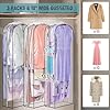 MISSLO 25cm Gusseted Clear Garment Bags for Dresses Covers Long 152cm ...