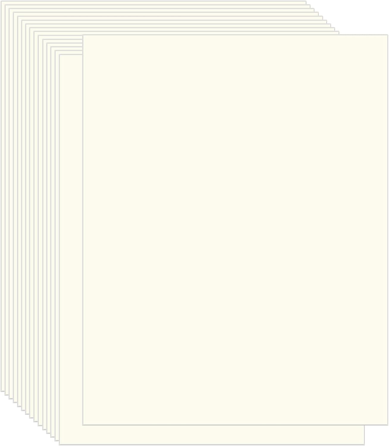 Amazon.com : Leoergy 100 Sheets Cream Cardstock 8.5 x 11, 90lb Heavy ...