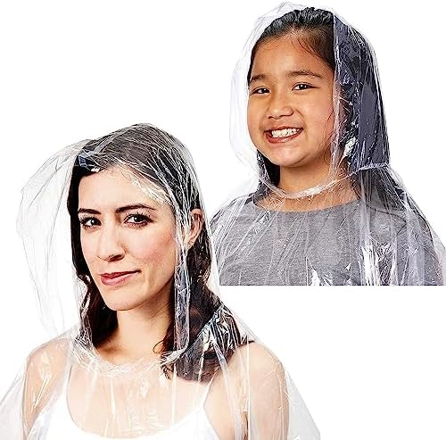 Amazon.com: Juvale 30 Pack Plastic Emergency Ponchos with Hood for ...