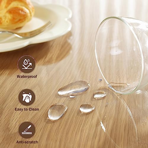 Snapklik.com : LovePads 2mm Thick Clear Round Table Cover Protector 52 ...